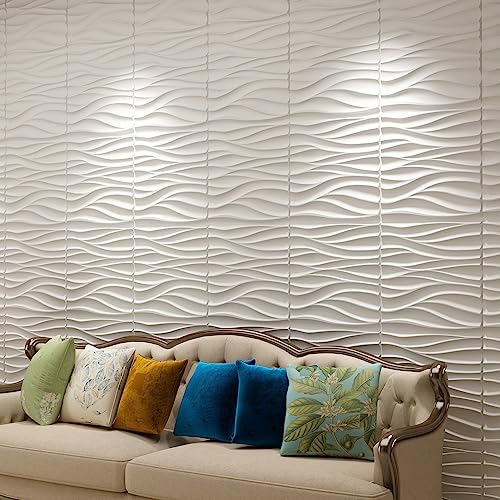 Art3d Decorative PVC 3D Wall Panels, 32 Square Feet, Wave 1 on Galleon ...