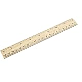 uxcell Wood Ruler 15cm 6 Inch 2 Scale Office Rulers Wooden Straight ...