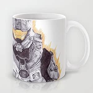 Amazon.com | Society6 - Halo Master Chief Coffee Mug by DeMoose_Art ...