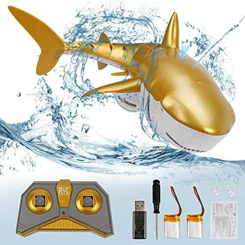 Outamateur 2.4G RC Shark Remote Control Shark with Water Spray Design ...