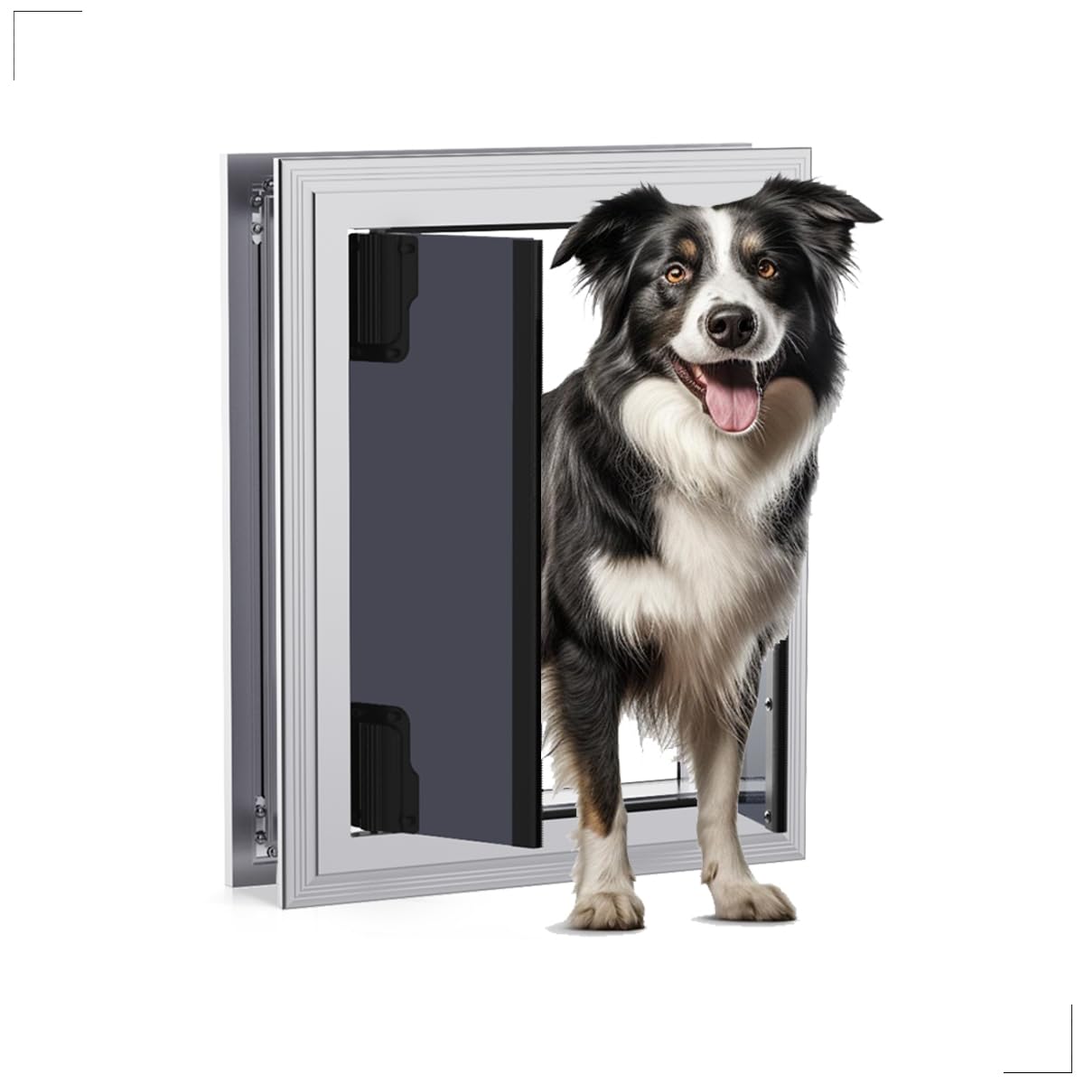 FurrFinesse Large Dog Door, Energy Efficient French Dog Door with ...