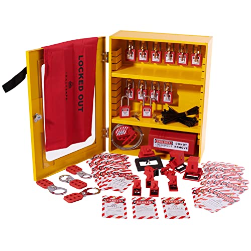 TRADESAFE Lockout Tagout Cabinet - 70 Pieces Stocked Lockout Tagout ...