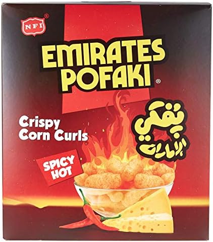 Emirates Pofaki Spicy Hot Cheese Crispy Corn Curls 25 X 15 Gm price in ...