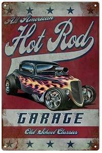 Amazon.com: All American Old School Classic Hot Rod Sign Classic/Hot ...