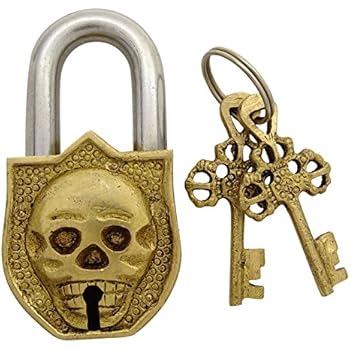 Decorative Padlock Skull Design Unique Style Collectible Locks and Keys ...