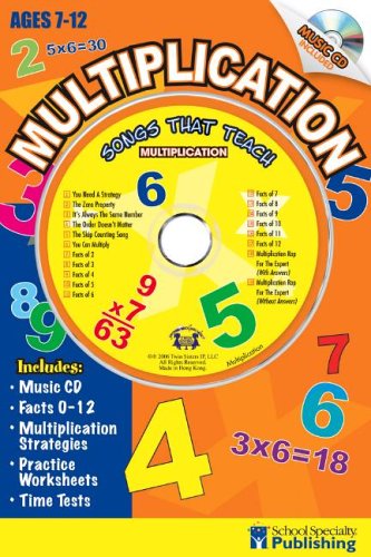 Amazon.com: Multiplication Sing Along Activity Book with CD: Songs That ...