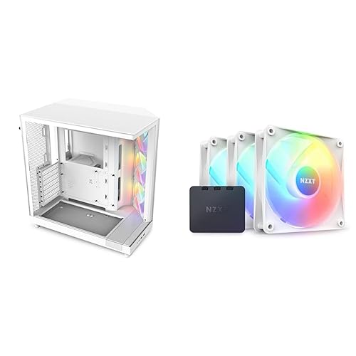 NZXT H6 Flow RGB Mid-Tower Airflow Case with 3 RGB Fans, Panoramic ...