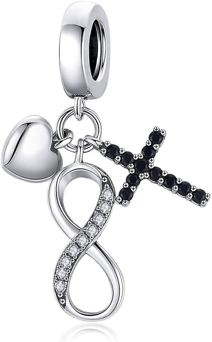 ZiNuo Cross Charm for Pandora Bracelet Sterling Silver Charms Letter ...