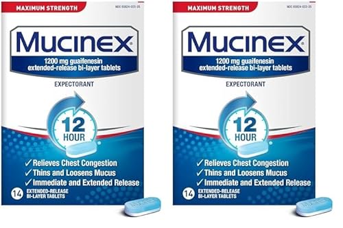 Mucinex Chest Congestion, Maximum Strength 12 Hour Release Tablets ...