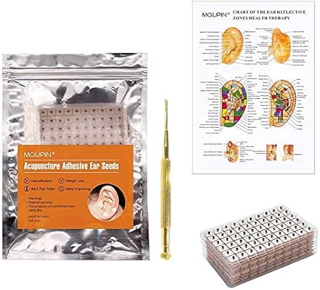 MQUPIN Acupuncture Vaccaria Ear Seeds Disposable Ear Press Seeds +1 ...