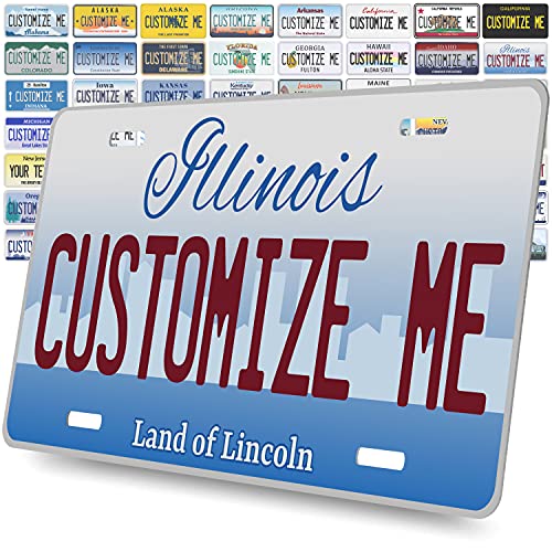 Mua Custom State License Plate - 6x3-50 States | Personalized Illinois ...