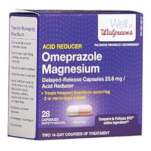 Amazon.com: Walgreens Omeprazole Acid Reducer 20.6 Mg Capsules 28 ea ...