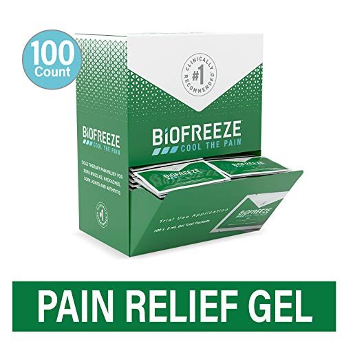 Biofreeze Pain Relief Gel, 5mL Packet, 100 Count Box, Original Green ...
