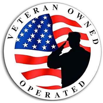 Amazon.com: Round Veteran Owned & Operated Soldier Sticker (Vet ...