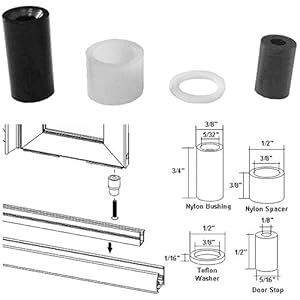 Nylon Bushing Kit and Door Stop for Framed Pivot Shower Doors ...