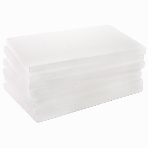 YOUEON 7 Pack Craft Foam Blocks, 17x11x1 Inch White Foam Rectangle ...
