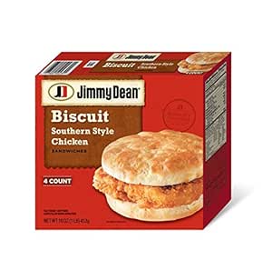 Jimmy Dean Southern-Style Chicken Biscuit Sandwiches, 4 Count (Frozen ...