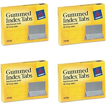 Amazon.com : Avery 59106 Gummed Index Tabs, 1-Inch x13/16-Inch, 1/2 ...