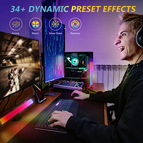 Smart LED Gaming Light Bars 2 Pack Gloryme Flow Ambient RGB Light Bar ...