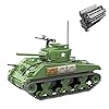 HMANE Sherman M4A1 Tank Building Set, 726 Pieces Simulation V12 Engine ...