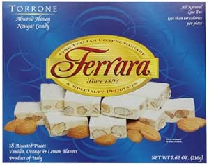 Amazon.com : Ferrara Torrone, Almond Honey Nougat Candy, 7.62 Ounce ...
