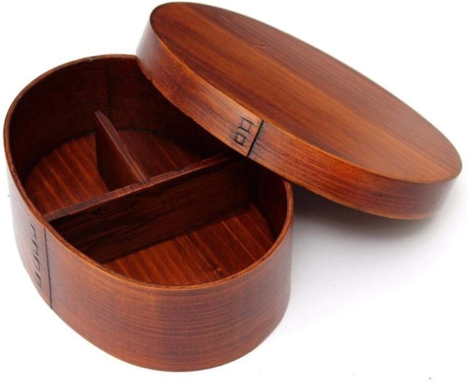 Eco-friendly Japanese Style Natural Wood Lunch Box Brown Wooden ...