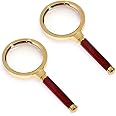 Amazon.com: Magnifying Glass 6X + 8X Magnification Magnifier Handheld ...