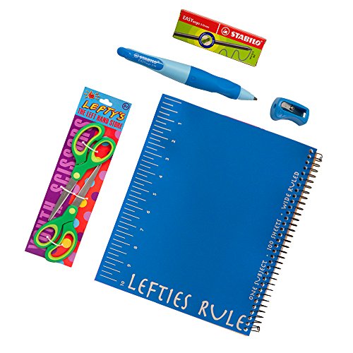 5 Piece Left-handed Upper Elementary School Notebook Set with Stabilo ...