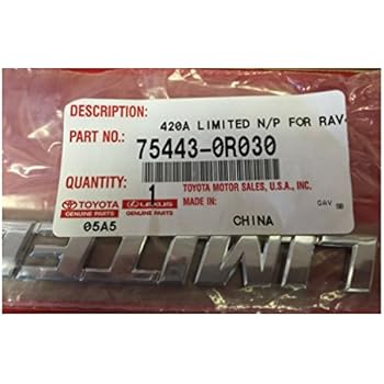 Amazon.com: Toyota 75443-14180 Door Name Plate: Automotive