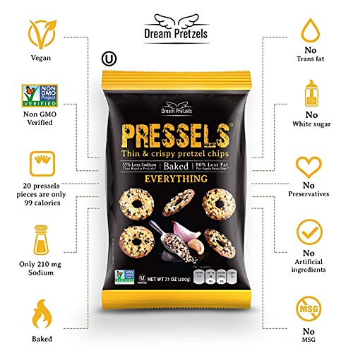 Pressels Baked Pretzel Chips [Everything], Mini Seasoned Pretzels in 3 ...
