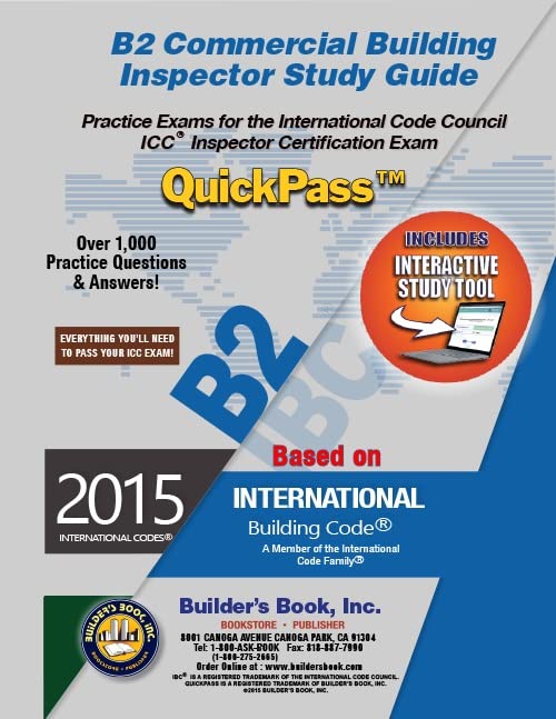 B2 Commercial Building Inspector QuickPass Study Guide Based on 2015 ...