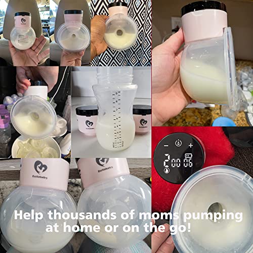 Bellababy Wearable Breast Pump Hands Free,Touch Screen Shows Pumping Time and Intensity,Quiet ...