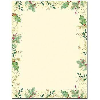 Amazon.com : Red Christmas Bulbs Stationery Paper - 80 Sheets : Office ...