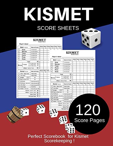 Kismet Score Sheet: Kismet Scoring Game Record Keeper Book / Blank form ...