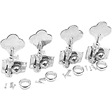 Amazon.com: 4pcs Silver Bass Machine Heads Tuning Pegs Club Button ...