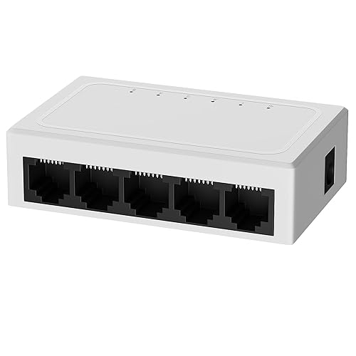 5 Port Gigabit Network Switch, Portable Ethernet Switches, Unmanaged ...