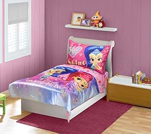 Amazon.com : Shimmer & Shine Toddler Bedding Set, Pink/Blue : Baby