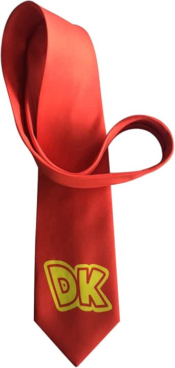 Amazon.com: DK Red Necktie Donkey Kong Adult Neck Tie Costume Cosplay ...