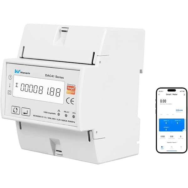 Wi-Fi Smart Electric Power Meter Single Phase 5-60Amp, 43% OFF