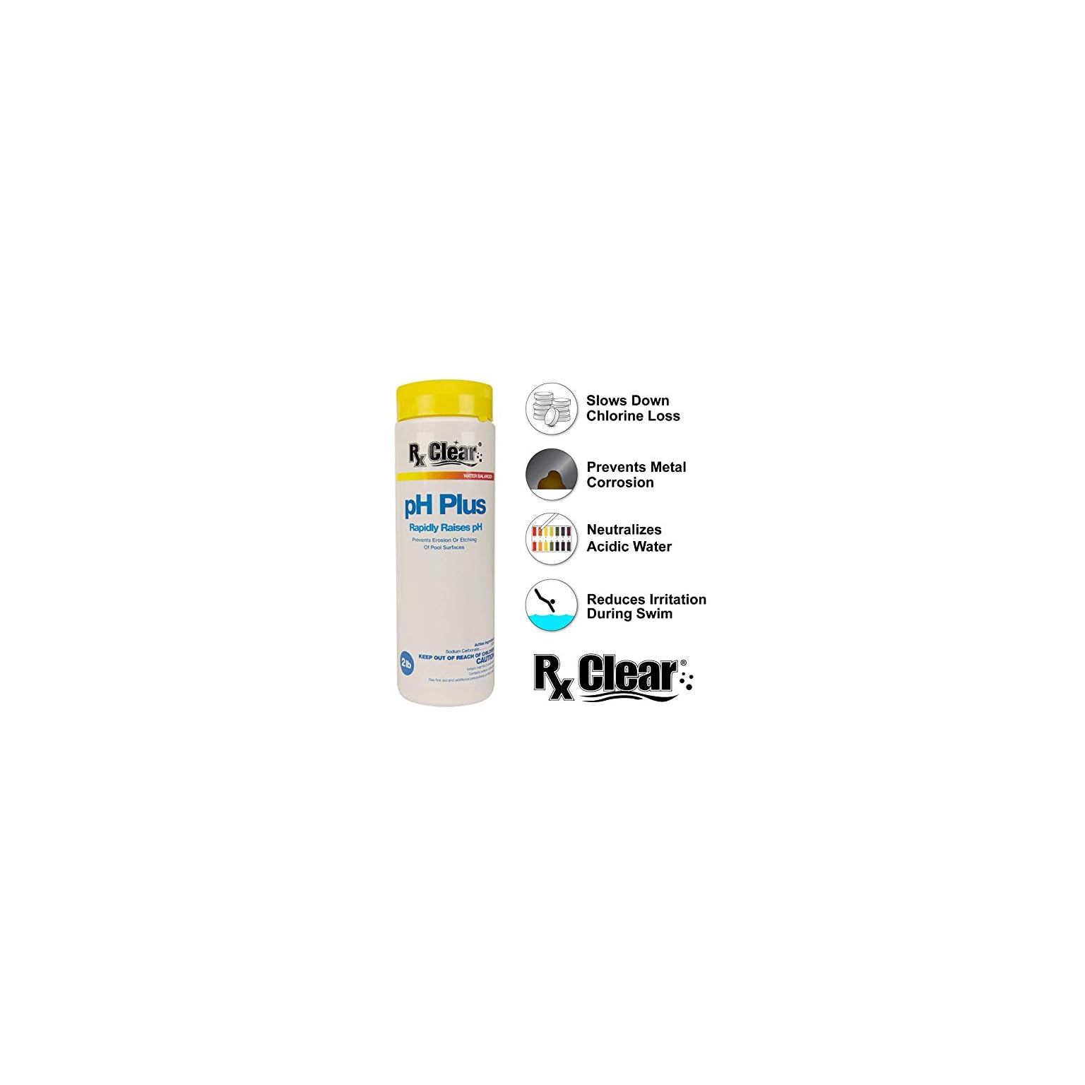 Rx Clear Swimming Pool pH Plus (Various Sizes) - thehostafarm.com