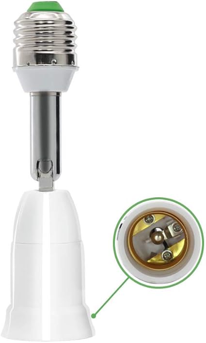 E26/E27 Light Socket Extender, 4.5 Inch Extension, 1 Pack, Adjustable ...
