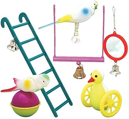 Plastic Bird Toy - MP (TP)(BIT/FYMIX) (Contains 6 Bird Toys): Amazon.co ...