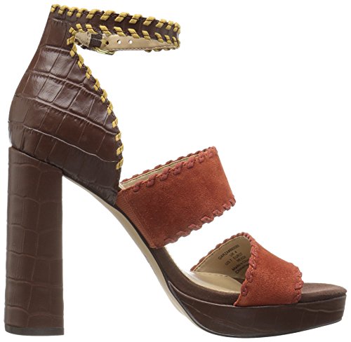 The Fix Women's Garza Whipstitch Platform Dress Sandal, Dark Brown ...