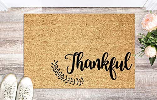 Amazon.com: Thankful Doormat - Fall Doormat - Thanksgiving Doormat ...