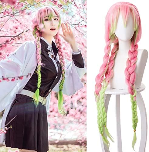 maysuwell Kanroji Mitsuri Anime wig Demon Slayer for Women Cosplay Wigs ...