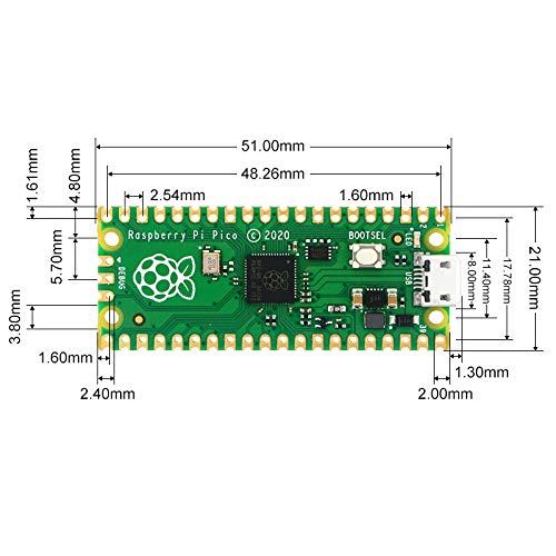 Ingcool Raspberry Pi Pico Microcontroller Board With Pre Soldered Header Based On Raspberry Pi