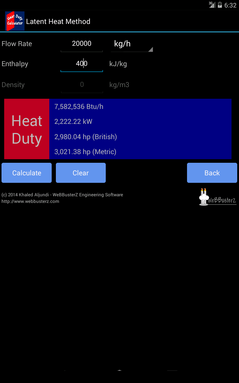 Heat duty calculator:Amazon.com:Appstore for Android