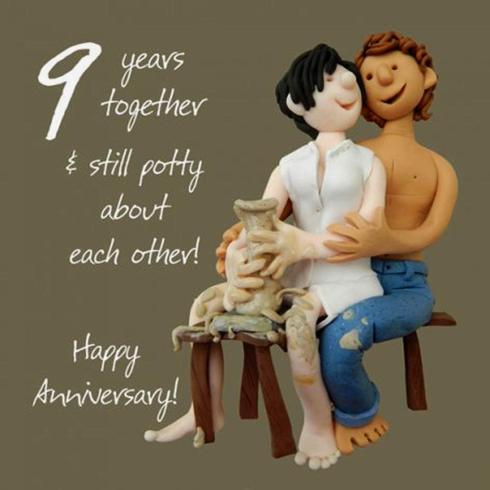 9th Wedding Anniversary Card Amazon co uk Office Products