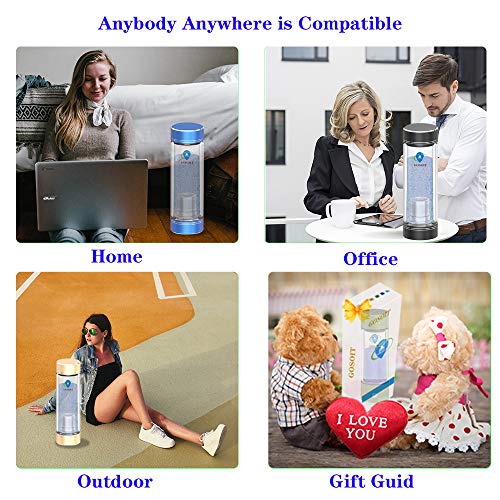 GOSOIT Hydrogen Alkaline Water Bottle Hydrogen Water Generator Maker Machine Make Hydrogen ...
