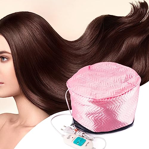 Electric Hair Steamer Cap with Temperature Control, Removable Thermal ...
